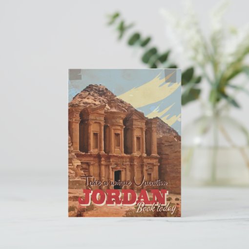Jordan vacation Classic Travel Poster. Postcard | Zazzle