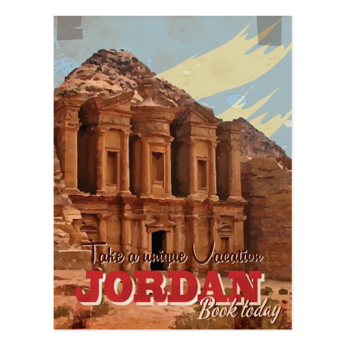 Jordan vacation Classic Travel Poster. Postcard | Zazzle.com