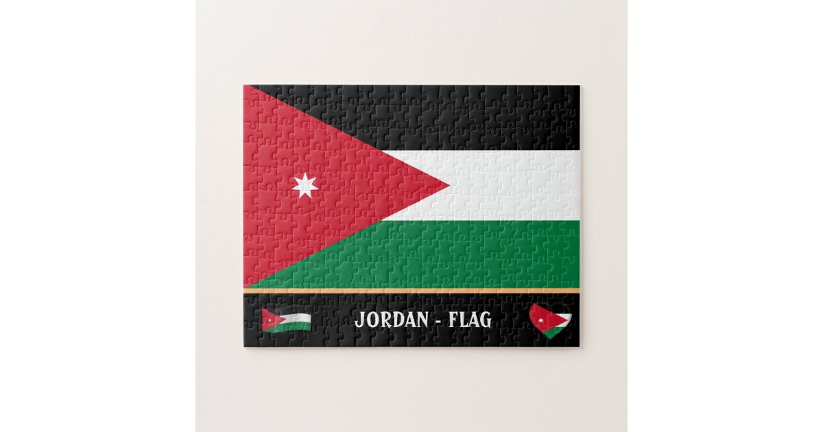 Jordanian Flag & Jordanian country / Jordan Jigsaw Puzzle | Zazzle