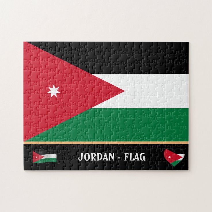 Jordanian Flag & Jordanian country / Jordan Jigsaw Puzzle | Zazzle