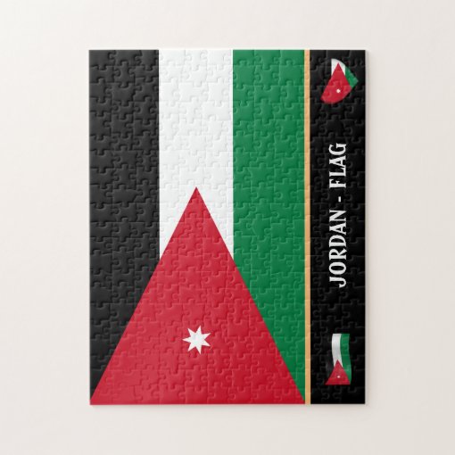 Jordanian Flag & Jordanian country / Jordan Jigsaw Puzzle | Zazzle