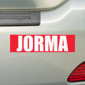Jorma Bumper Sticker | Zazzle