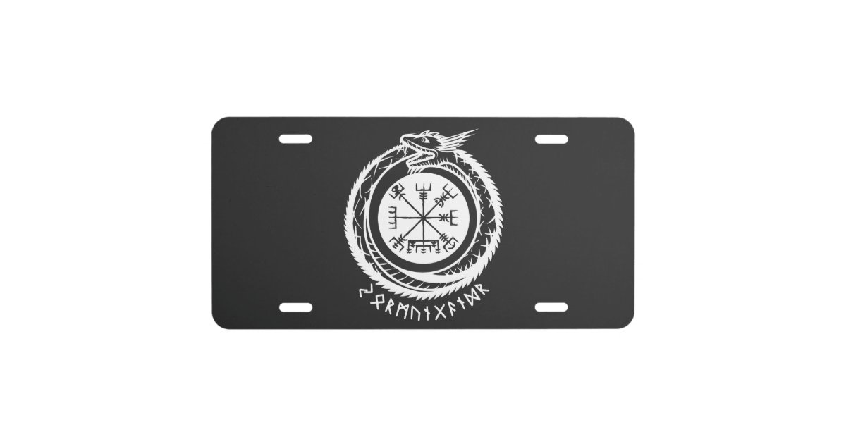 Jormungandr - Nordic Rune License Plate | Zazzle