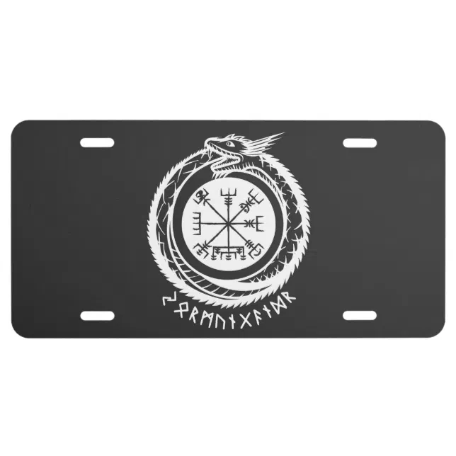 Jormungandr - Nordic Rune License Plate | Zazzle