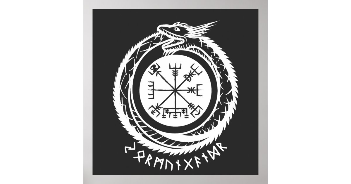 Jormungandr - Nordic Rune Poster | Zazzle