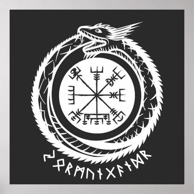 Jormungandr - Nordic Rune Poster | Zazzle