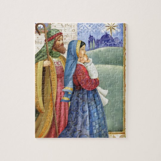 Joseph and mary with Jesus Jigsaw Puzzle | Zazzle.com