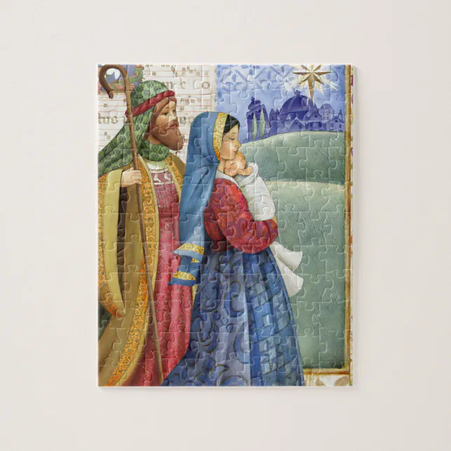 Joseph and mary with Jesus Jigsaw Puzzle | Zazzle