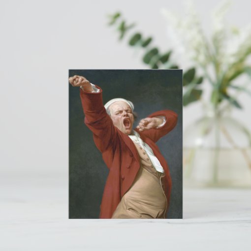 Joseph Ducreux Self-Portrait, Yawning Postcard | Zazzle