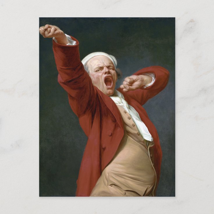 Joseph Ducreux Self-Portrait, Yawning Postcard | Zazzle