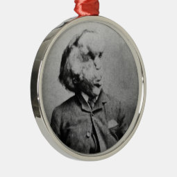 Joseph "John" Merrick The Elephant Man from 1889 Metal Ornament | Zazzle