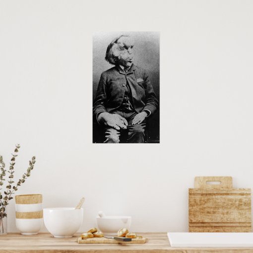 Joseph "John" Merrick The Elephant Man from 1889 Poster | Zazzle