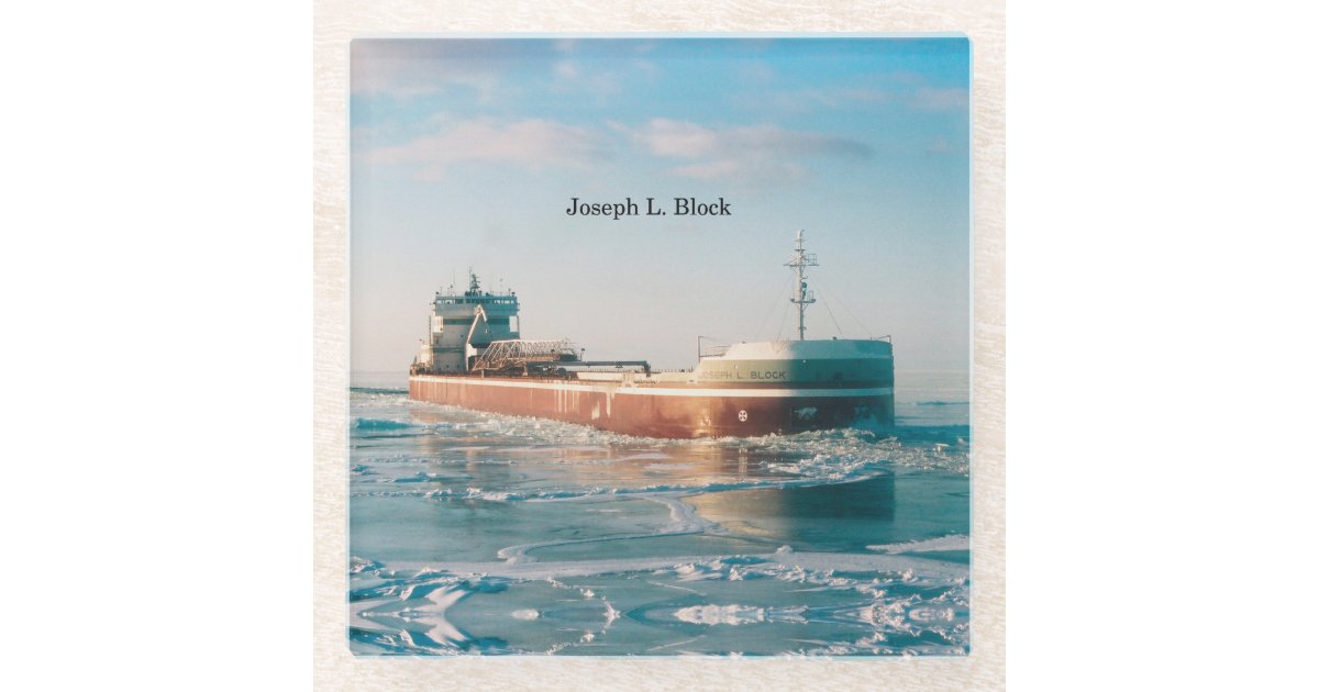Joseph L. Block glass coaster | Zazzle