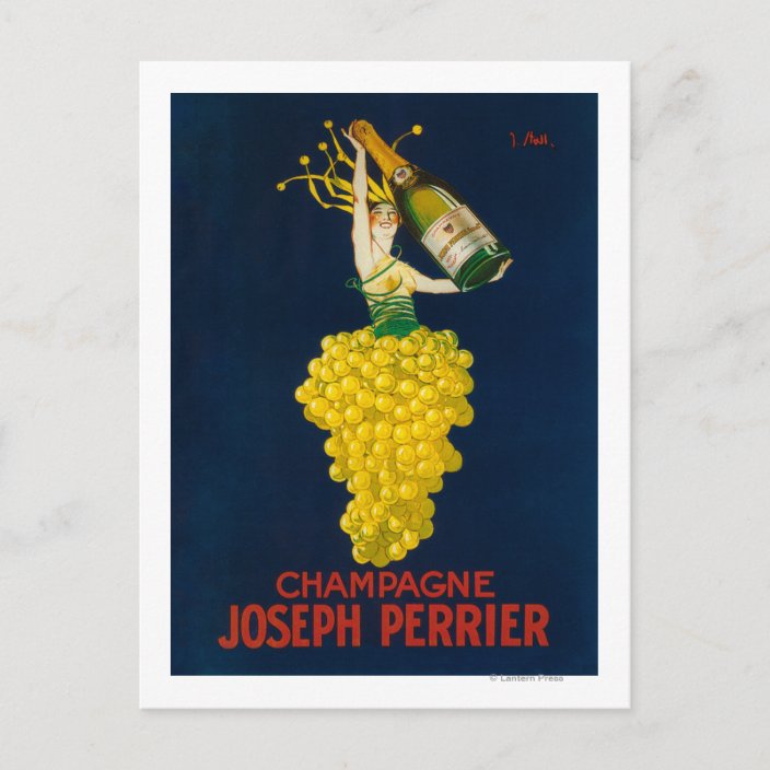 Joseph Perrier Champagne Promotional Poster Postcard | Zazzle.com
