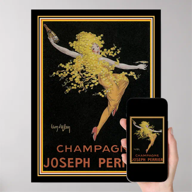 Joseph Perrier Champagne Vintage Ad 12x16 Poster | Zazzle