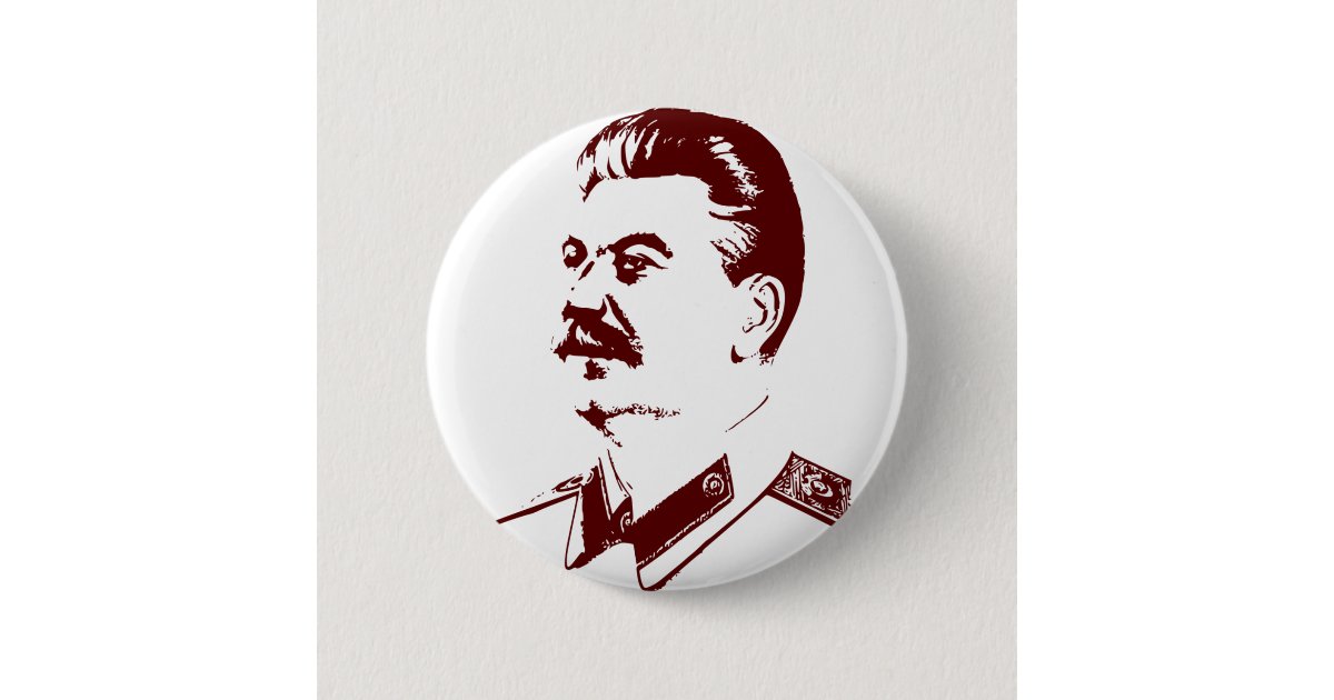 JOSEPH STALIN PIN BACK BADGE | Zazzle