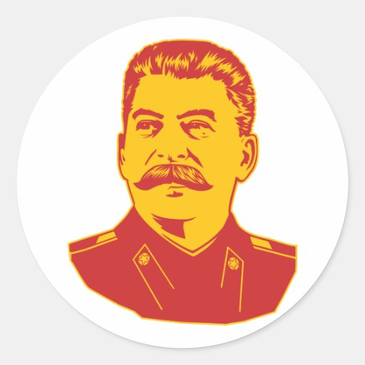 Joseph Stalin Portrait Classic Round Sticker | Zazzle