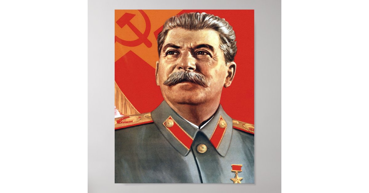 Joseph Stalin Portrait Poster | Zazzle