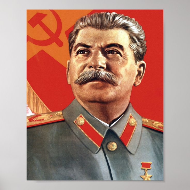 Joseph Stalin Portrait Poster | Zazzle