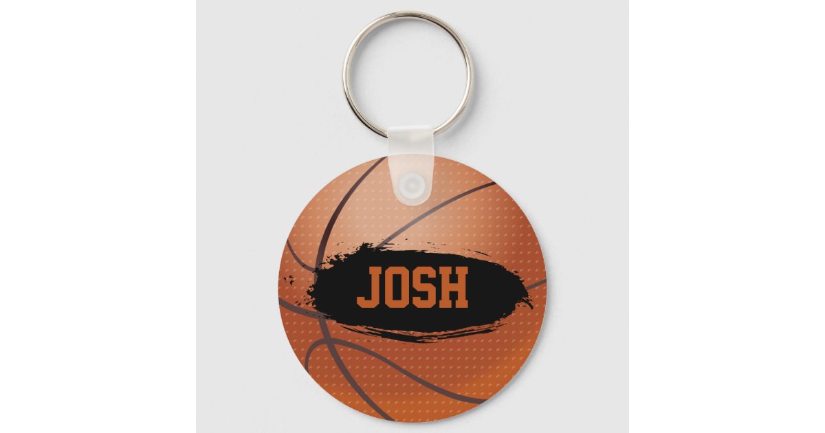 Josh Grunge Basketball Key Chain / Key Ring | Zazzle