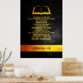 Joshua 1:8 Bible Verse Poster | Zazzle