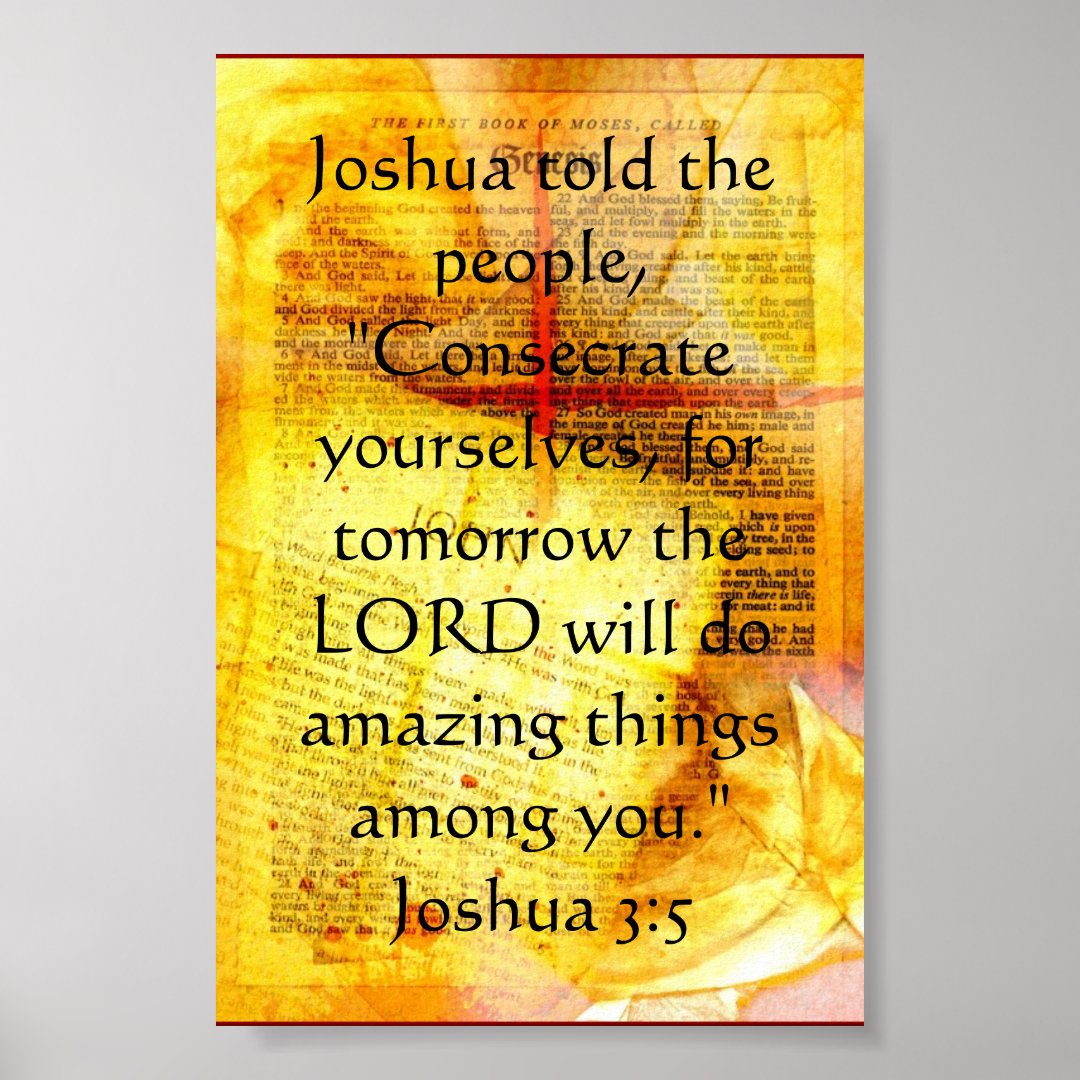 Joshua 3:5 poster | Zazzle