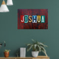 JOSHUA License Plate Letter Art Name Sign | Zazzle