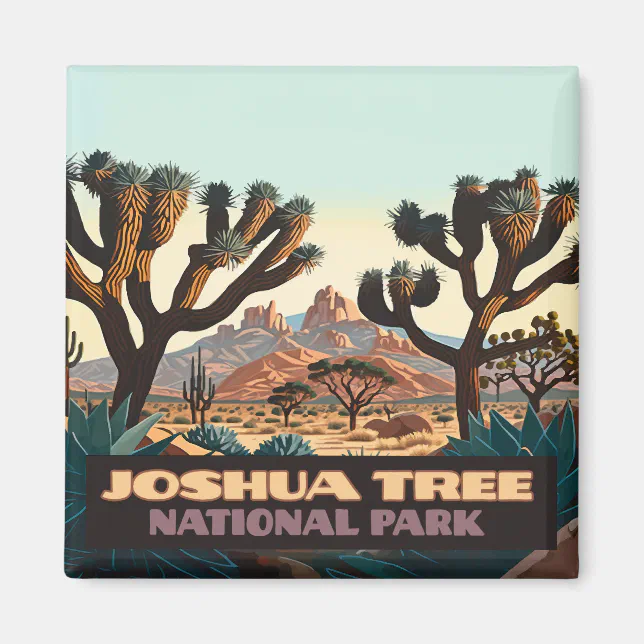 Joshua Tree National Park California Desert Magnet | Zazzle