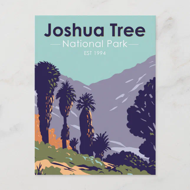 Joshua Tree National Park Cottonwood Springs Oasis Postcard | Zazzle