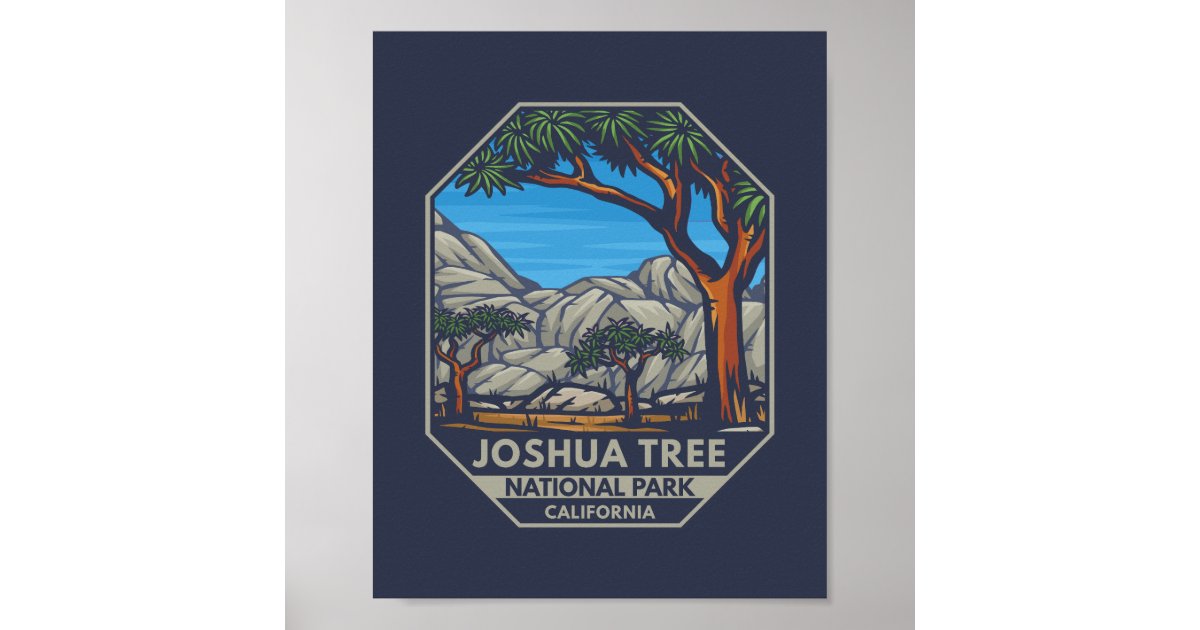Joshua Tree National Park Retro Emblem Poster | Zazzle