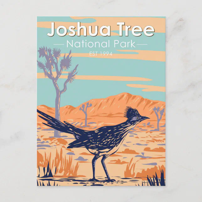 Joshua Tree National Park Roadrunner Vintage Postcard | Zazzle