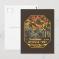 Joshua Tree National Park Sunset Retro Emblem Postcard | Zazzle