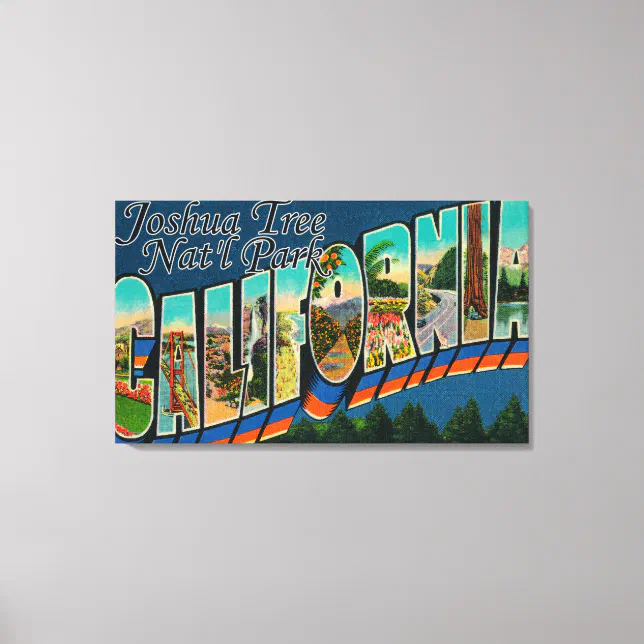 Joshua Tree Nat'l Park, CA - Large Letter Scenes Canvas Print | Zazzle