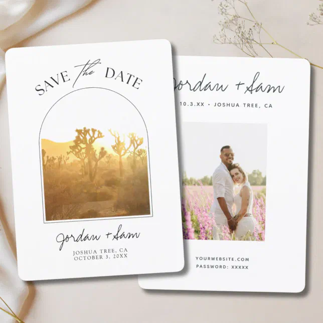 Joshua Tree Wedding National Park Save the Date Invitation | Zazzle
