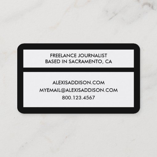JOURNALIST 4dots Business Card | Zazzle