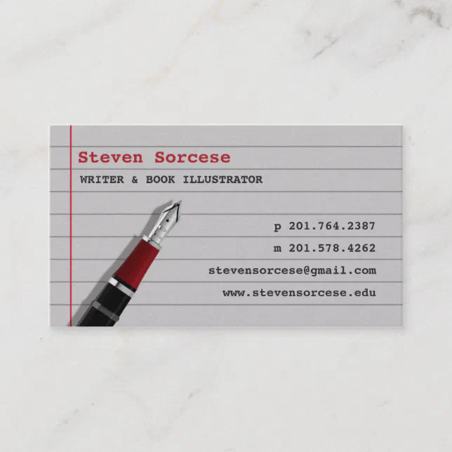 Journalist / Author / Writer Business Card | Zazzle