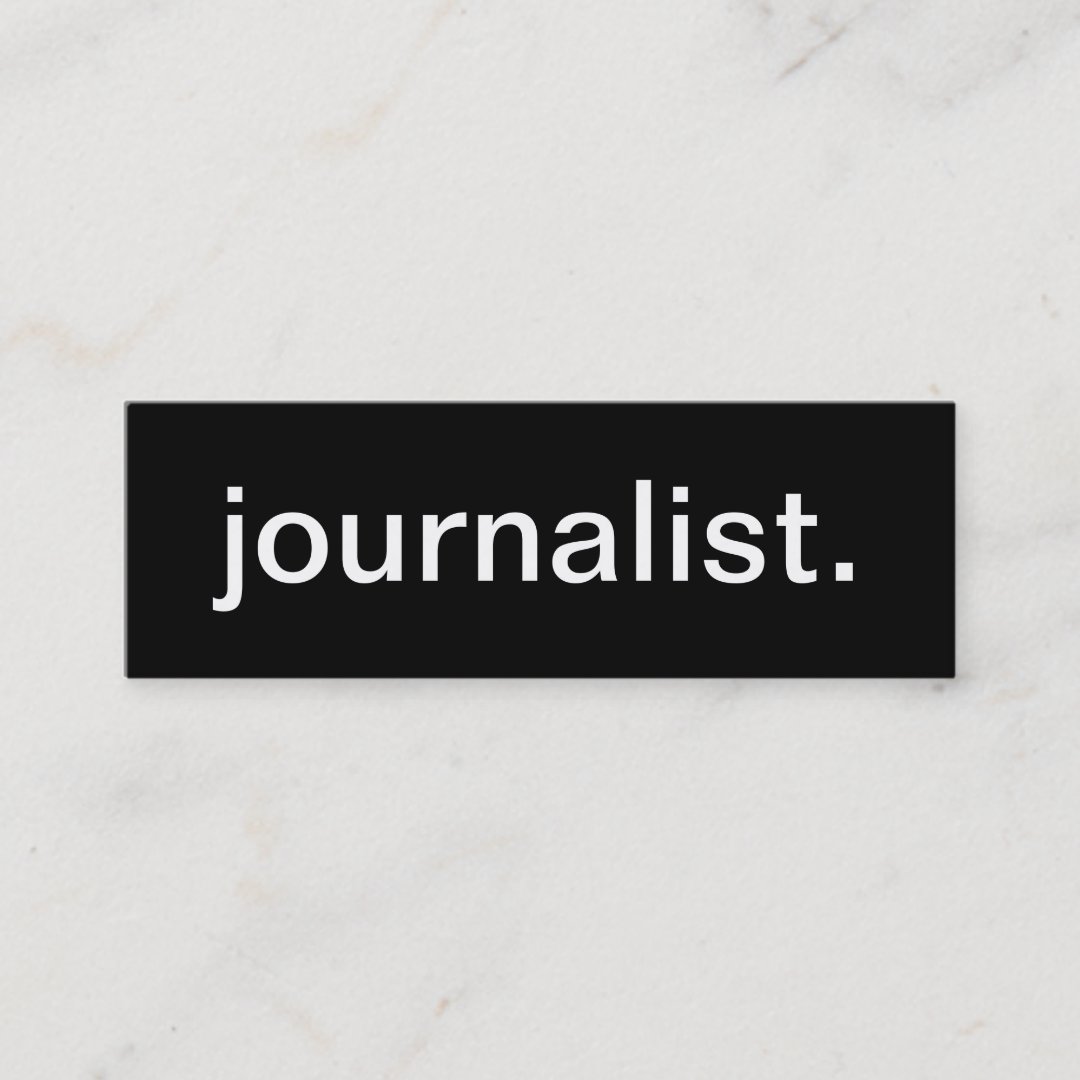 Journalist Business Card | Zazzle
