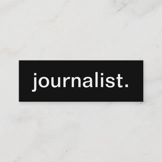 Journalist Business Card | Zazzle