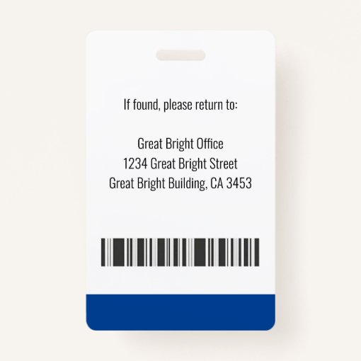 Journalist Press Pass Photo Name Logo ID Blue Badge | Zazzle