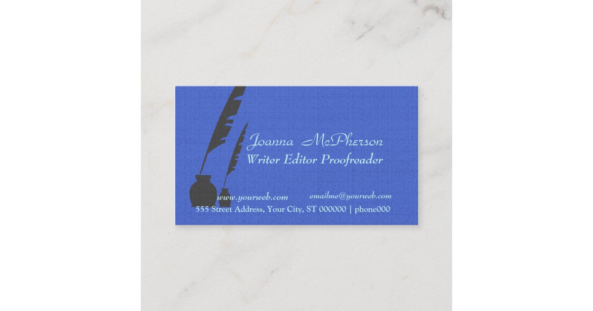 Journalists Stylish Writer Editor Business Card | Zazzle