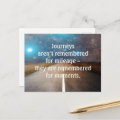 Journey Road Trip Travel Quote Postcard | Zazzle