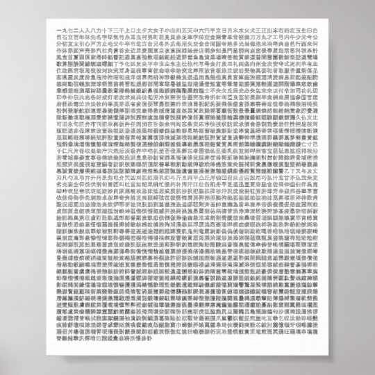 Jouyou Kanji Poster | Zazzle.com