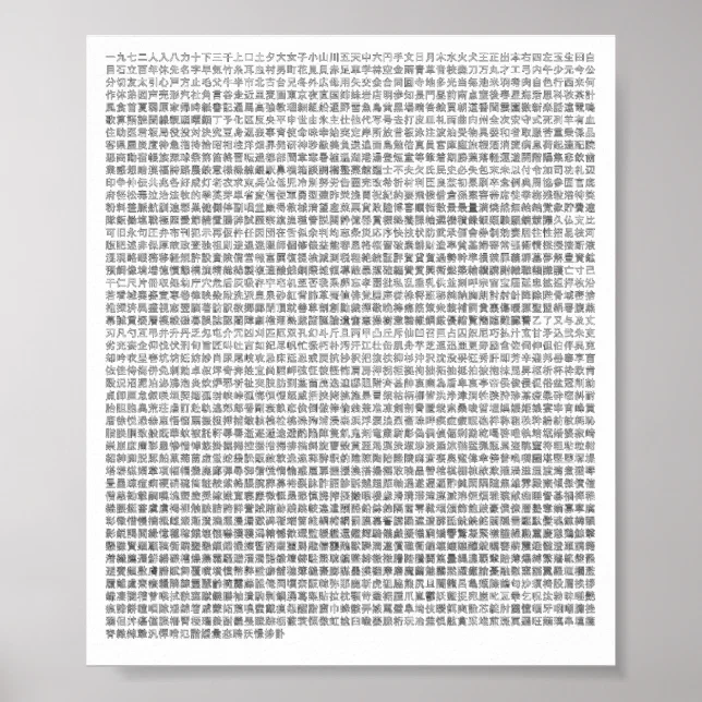 Jouyou Kanji Poster | Zazzle