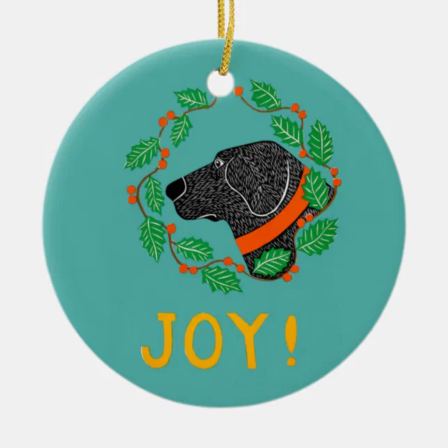 Joy Black Lab Ornament By Stephen Huneck | Zazzle
