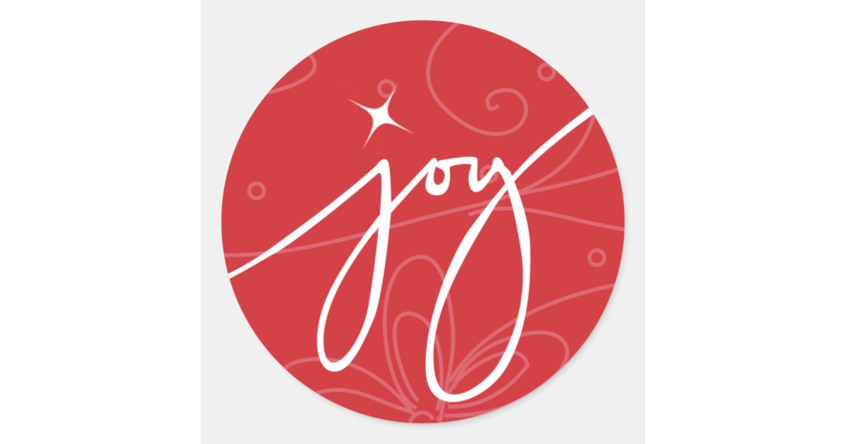 Joy Classic Round Sticker | Zazzle