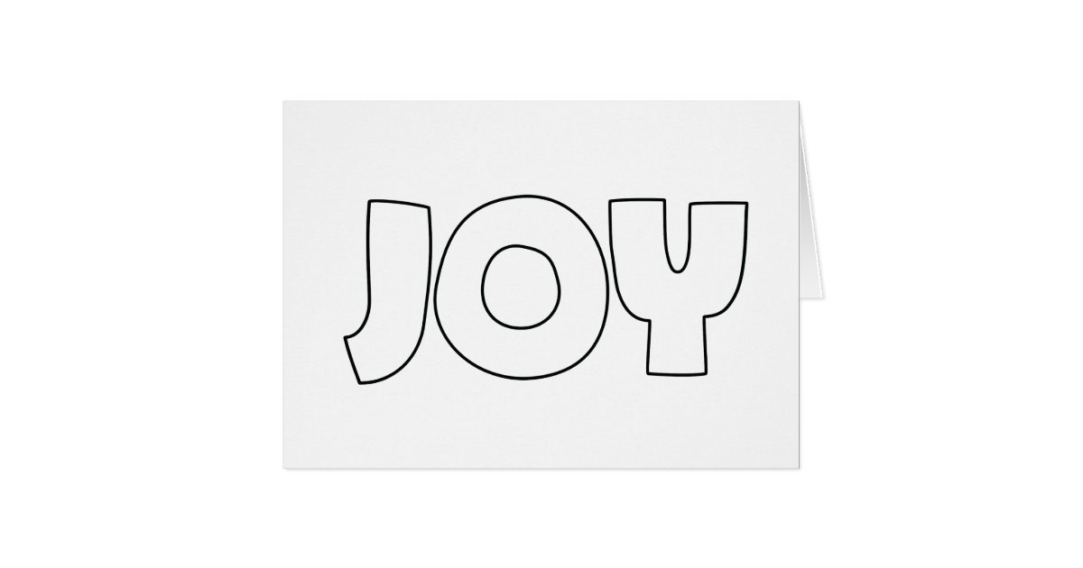 JOY (Create Your Own) Greeting Card | Zazzle