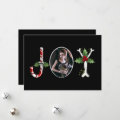 Joy Gothic Christmas One Photo Holiday Card | Zazzle