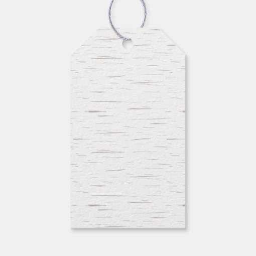 Joy In the Simple Things Birch Bark Woodgrain Deer Gift Tags | Zazzle