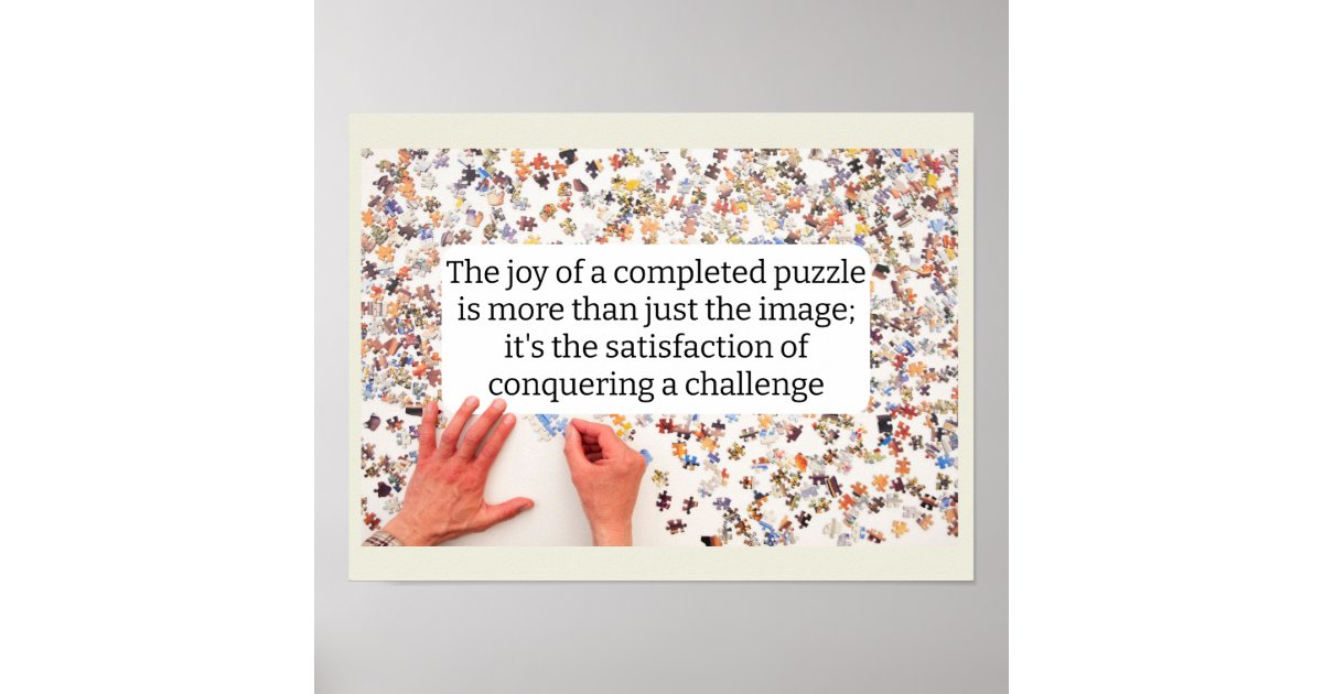joy of jigsaws posters puzzle gift | Zazzle