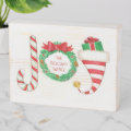 Joy Personalized Christmas Wooden Box Sign | Zazzle
